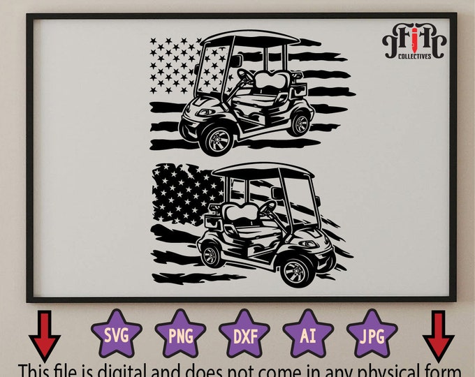 Golf Cart SVG, Golf Cart DXF, Golf Cart PNG, Golf Cart Clipart, Golf ...