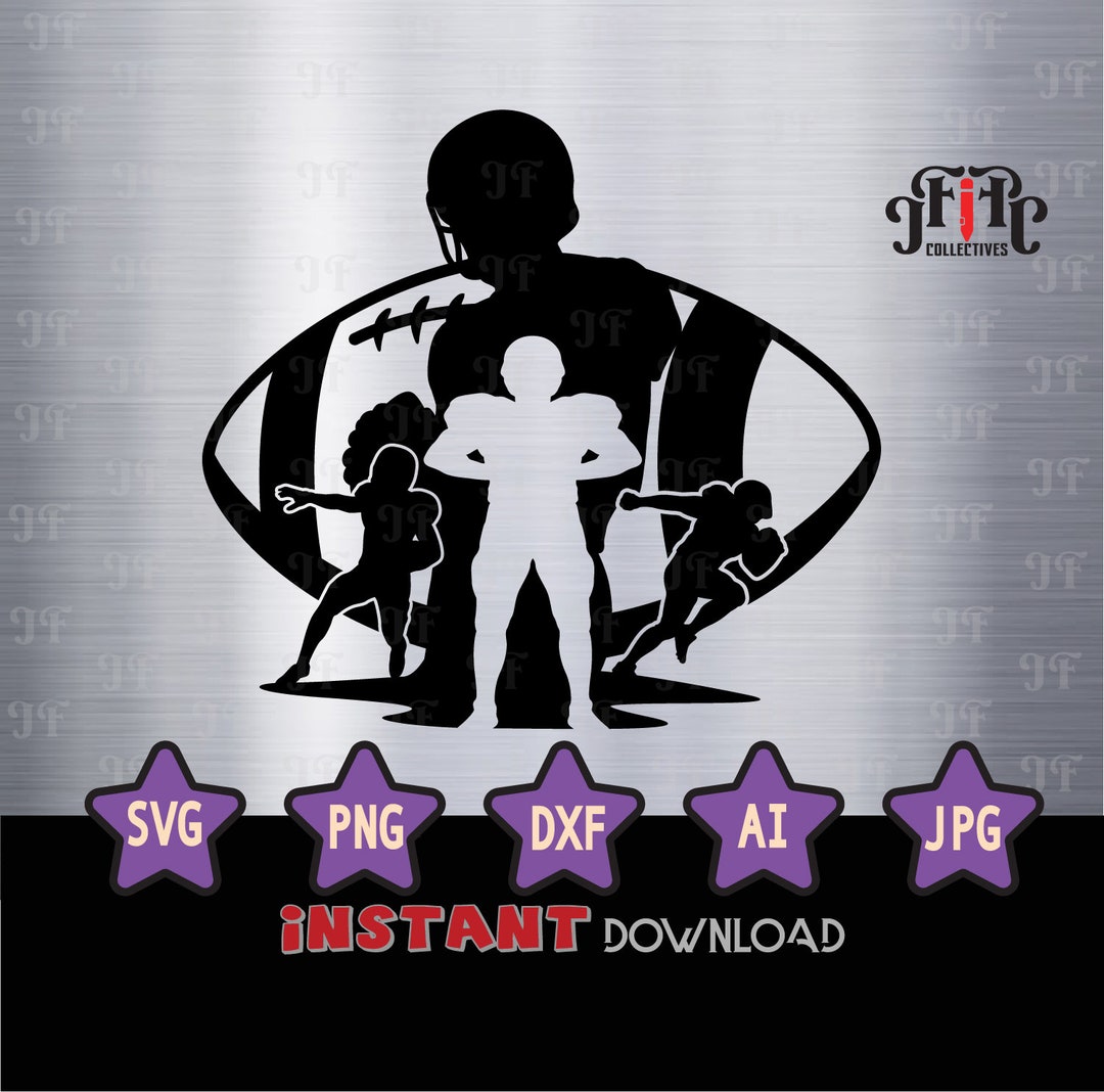 Football Players Svg, Football Svg, Football Clipart, Football Cutfile ...