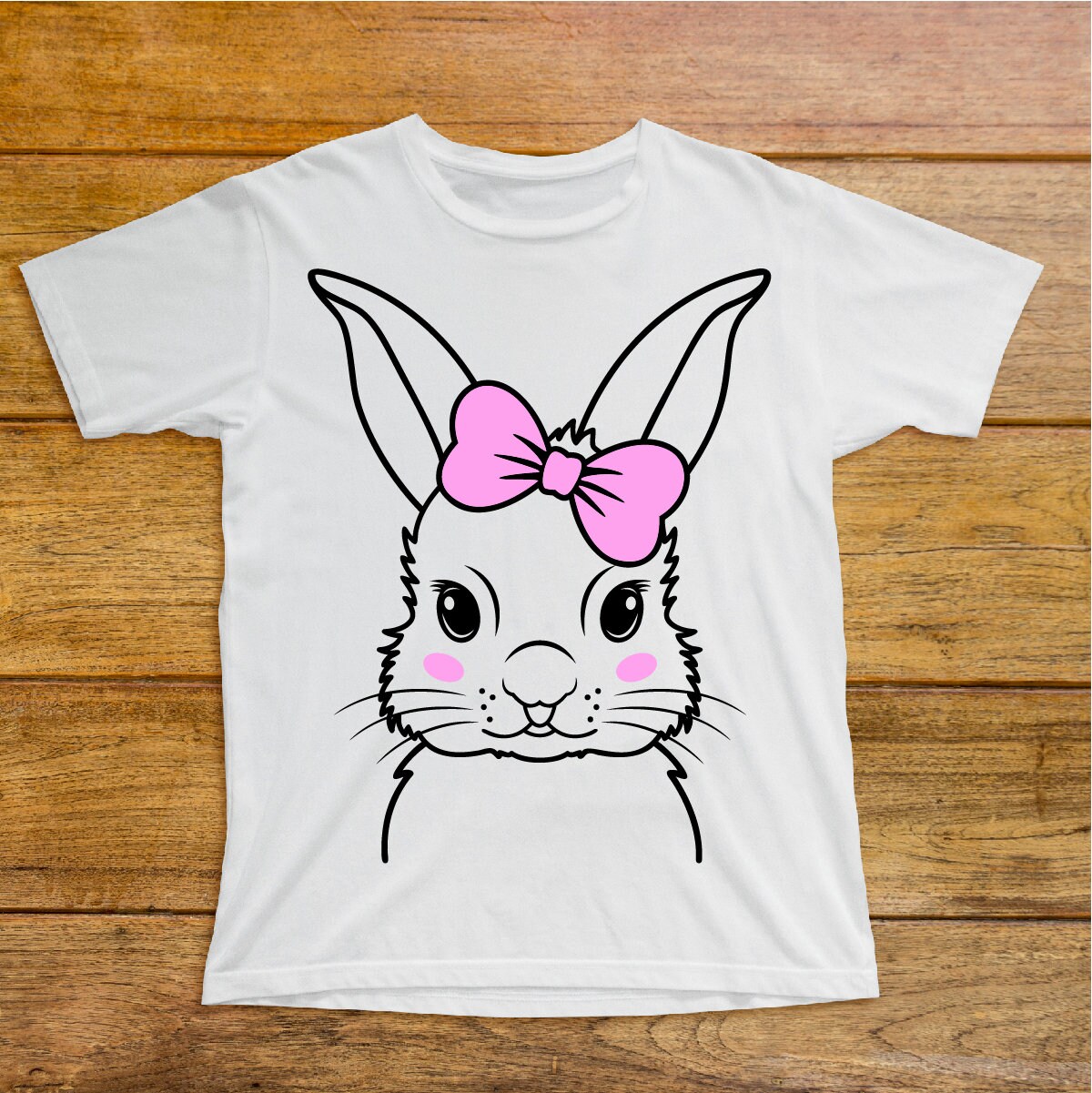 Bunny With Ribbon Svg Bunny Svg Easter Bunny Svg Rabbit Svg Easter Svg ...