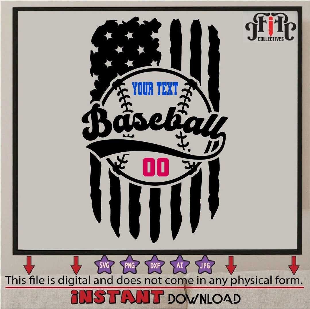 Baseball American Flag Svg, Distressed USA Baseball Flag Svg, 4th of ...