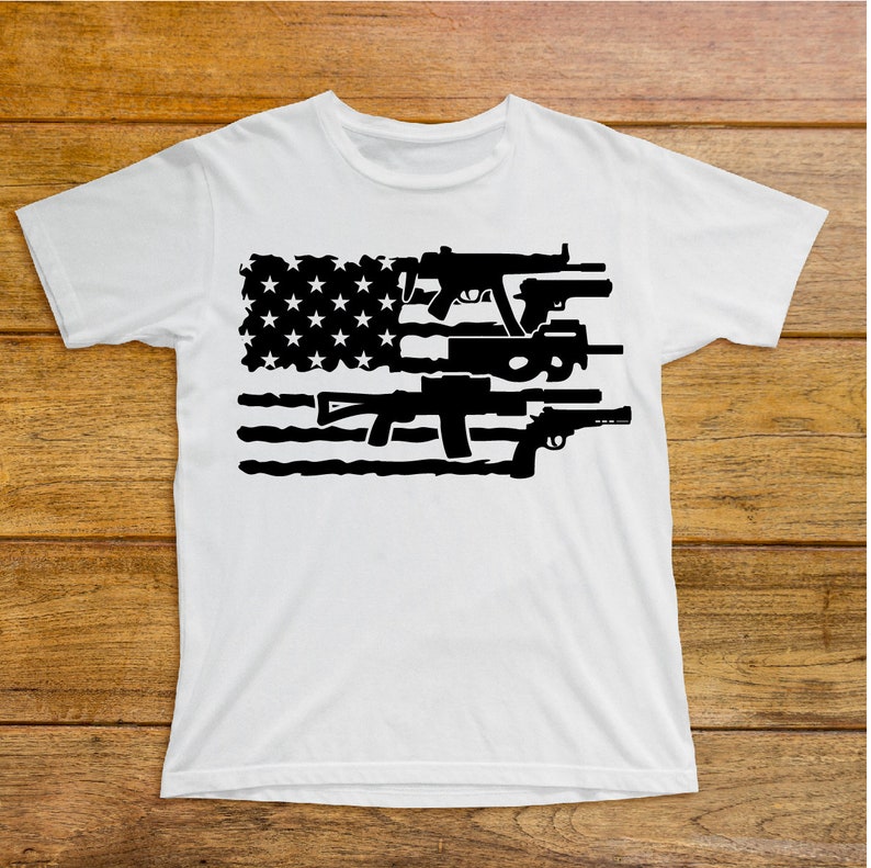 American Gun Flag Svg, Rifle Flag Svg, Guns Svg, 2nd Amendment Svg ...