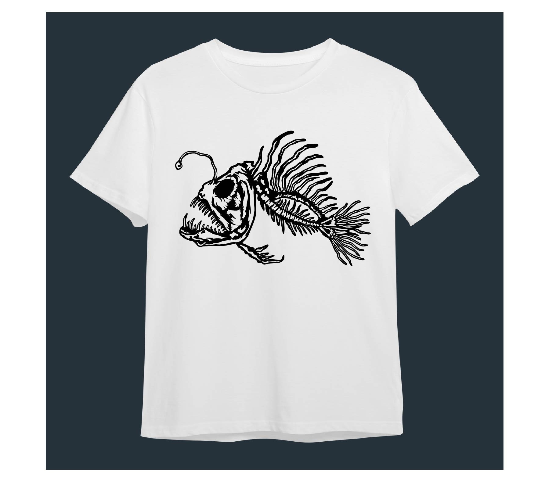Skeleton Fish SVG Angler Fish SVG Sea Monster Cricut Cutting File ...