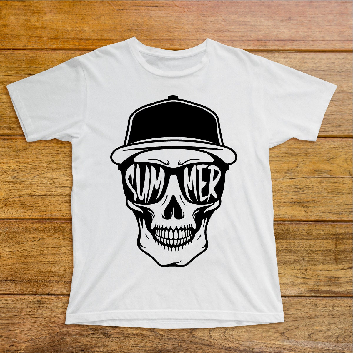 Skull With Sun Glasses SVG Fun Cool Skull T-shirt Decal Vinyl Graphics ...