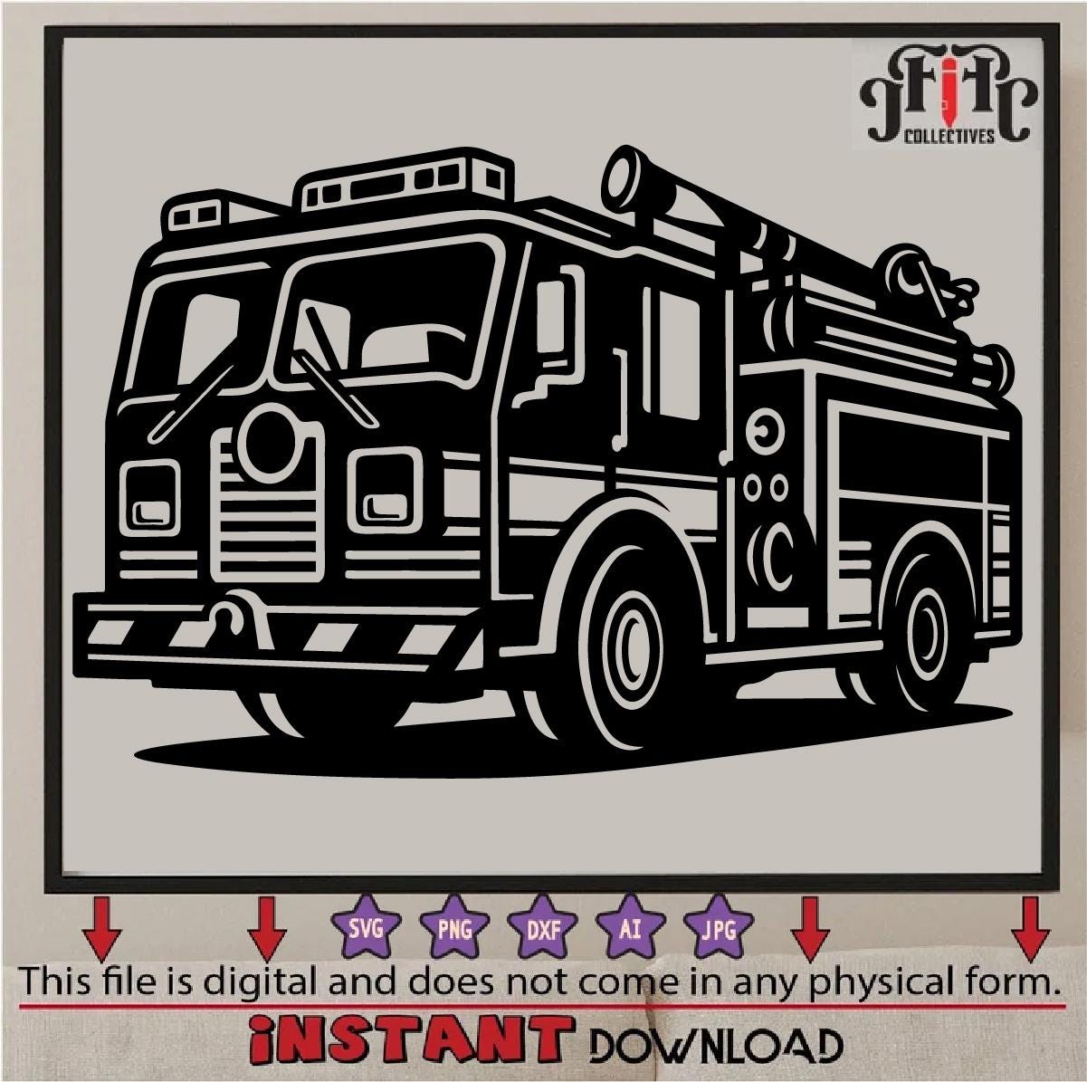 Fire Truck SVG, Firetruck Svg, Fire Engine SVG, Fire Truck Clipart ...