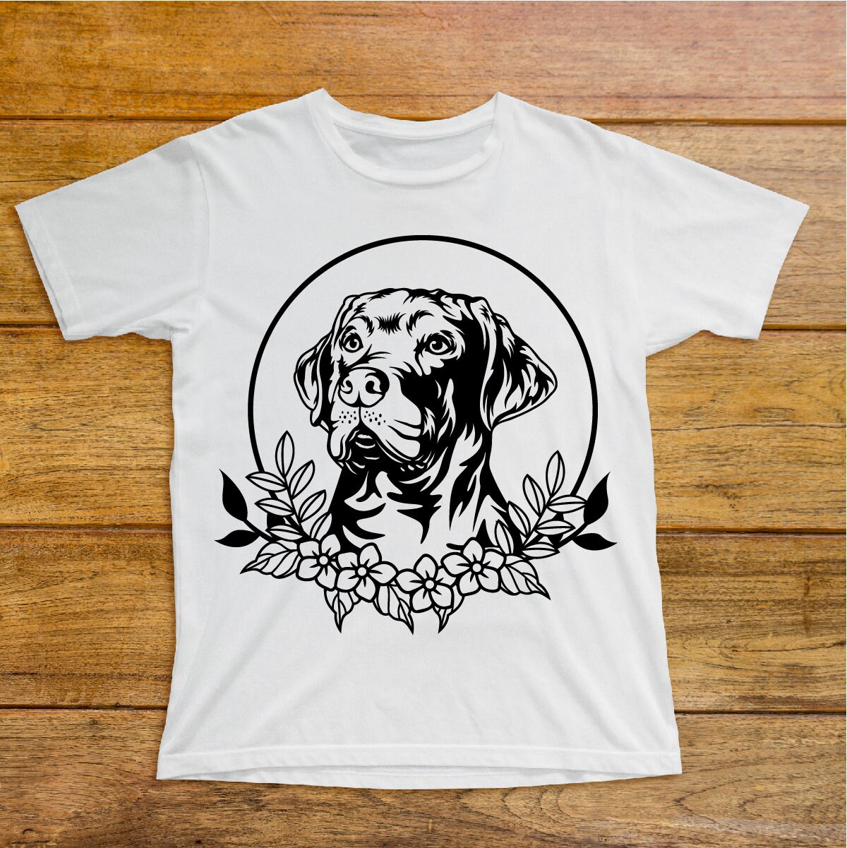 Labrador Svg, Dog Lover Svg, Labrador With Florals Clipart , Labrador ...