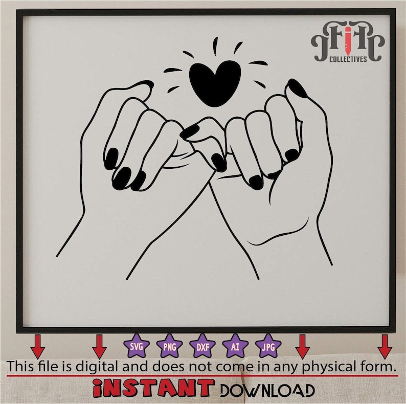 Pinky Promise Svg, Pinky Promise Cut File, Couple Hands Svg, Friendship ...