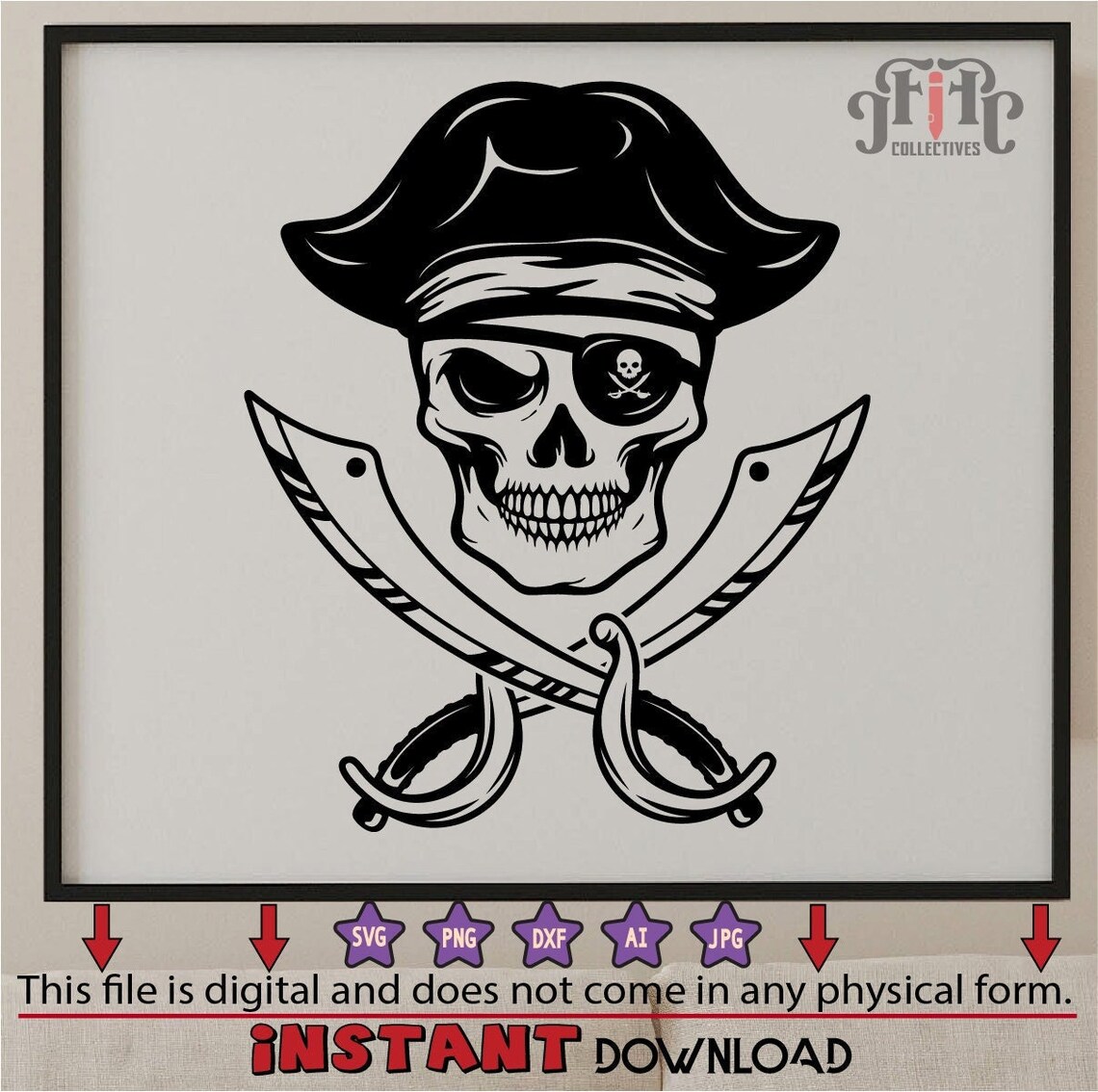Pirate Skull Svg Pirate SVG Skull Svg Pirate Clipart Pirate Cut Files ...