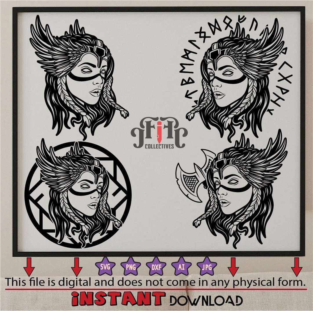 Valkyrie Svg | Lady Warrior Svg | Valkyrie Clipart | Warrior Woman Svg ...