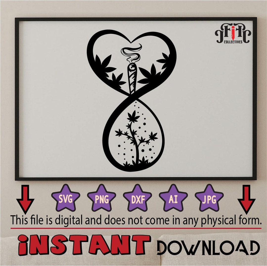 Cannabis Heart SVG Infinity Sign Marijuana SVG Weed Love Shirt Decor ...