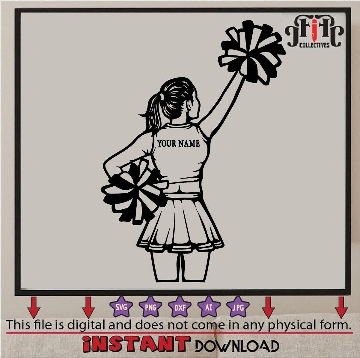 Personalized Name | Cheerleader Svg | Cheer Mom Svg | Cheerleading Svg ...