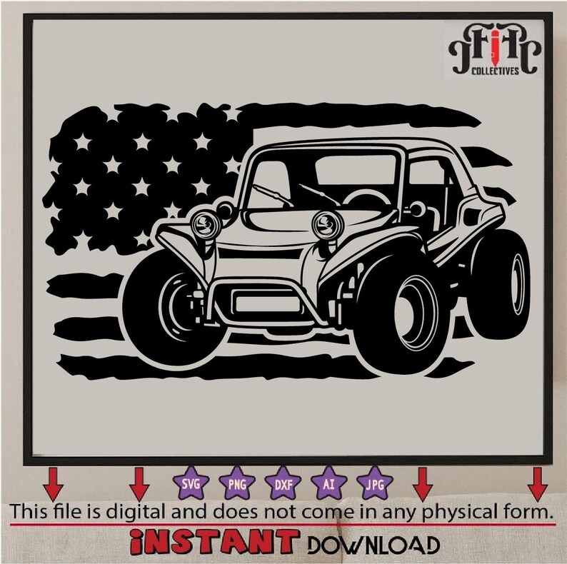US Dune Buggy Recreational Vehicle SVG, Car Clipart, Fast Files for ...