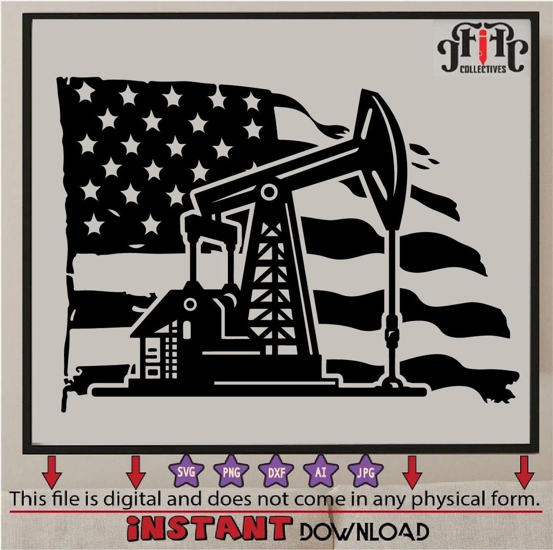 US Oil Rig Svg | Oil Drilling Svg | Oil Derrick Svg | Oil Field Svg ...