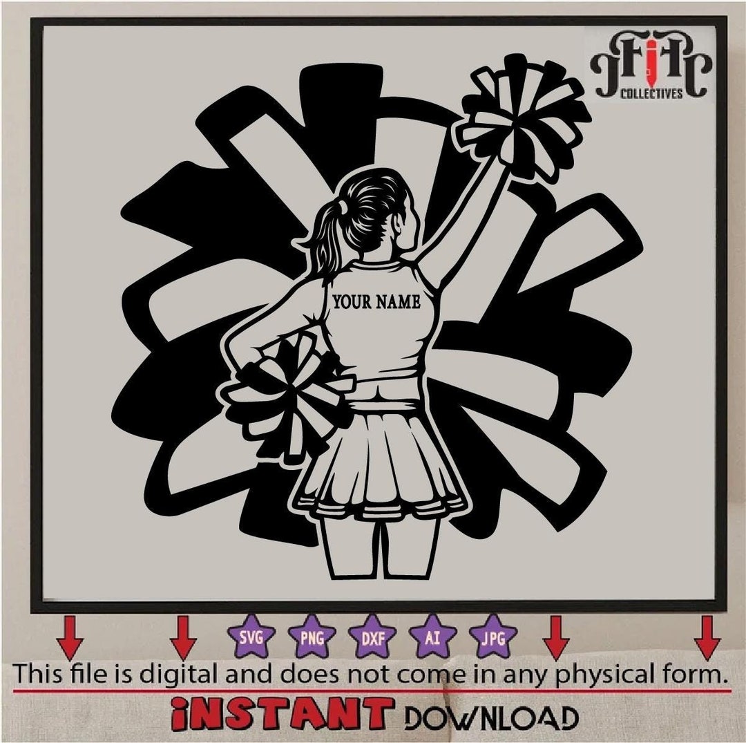 Personalized Name | Cheerleader Svg | Cheerleading Svg | High School ...