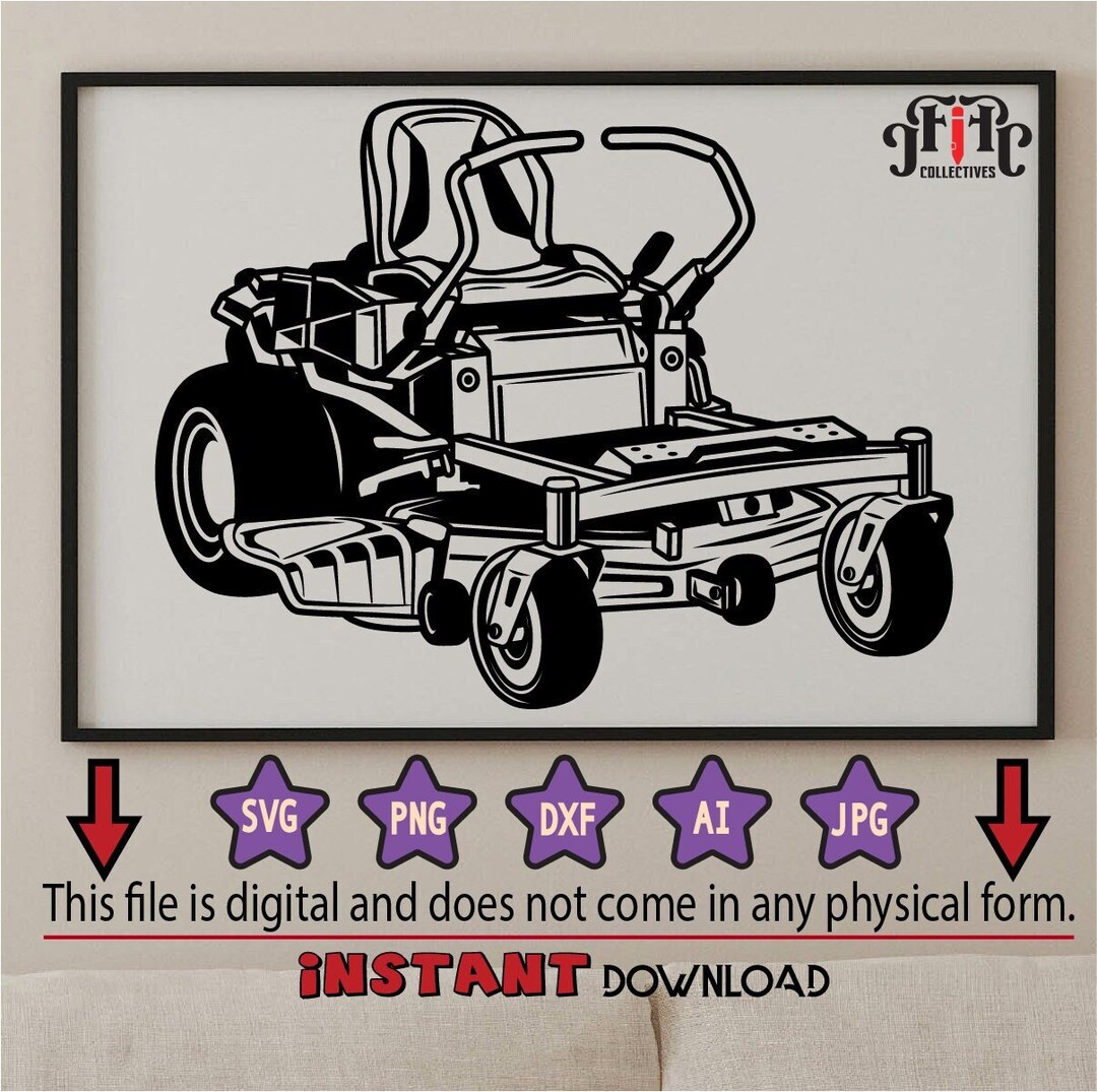 Zero Turn Lawn Mower Svg, Lawn Mower Svg, Landscaping Svg, Lawn Mower ...