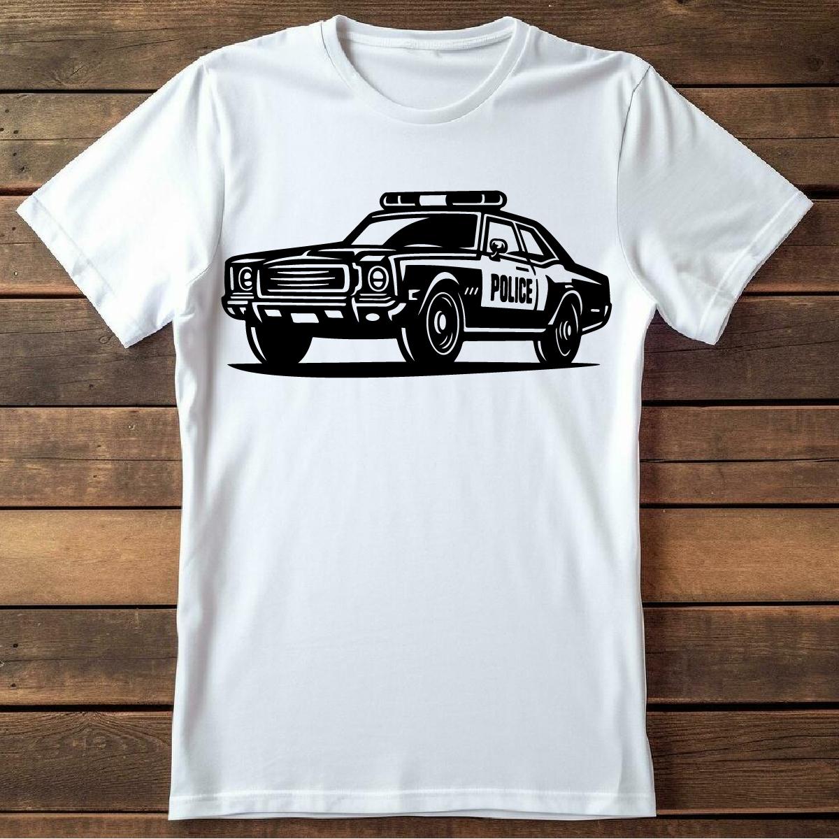 Police Car SVG, Vintage Police Cruiser PNG, Retro Patrol Vehicle ...