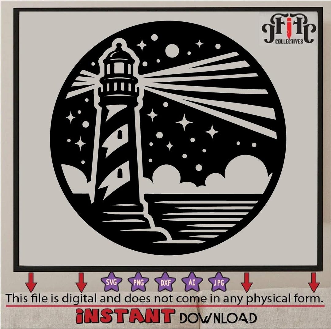 Guiding Light: Stunning Lighthouse SVG Design for Your Creative ...
