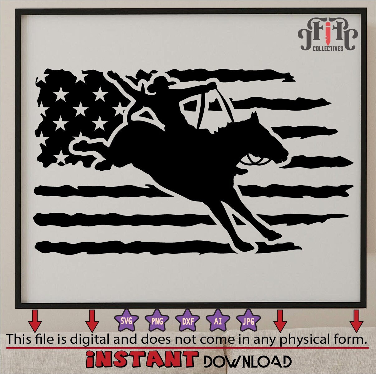 Rodeo Clip Art USA Rodeo Svg Cowboy Svg Western Cowboy Riding Horse Svg ...