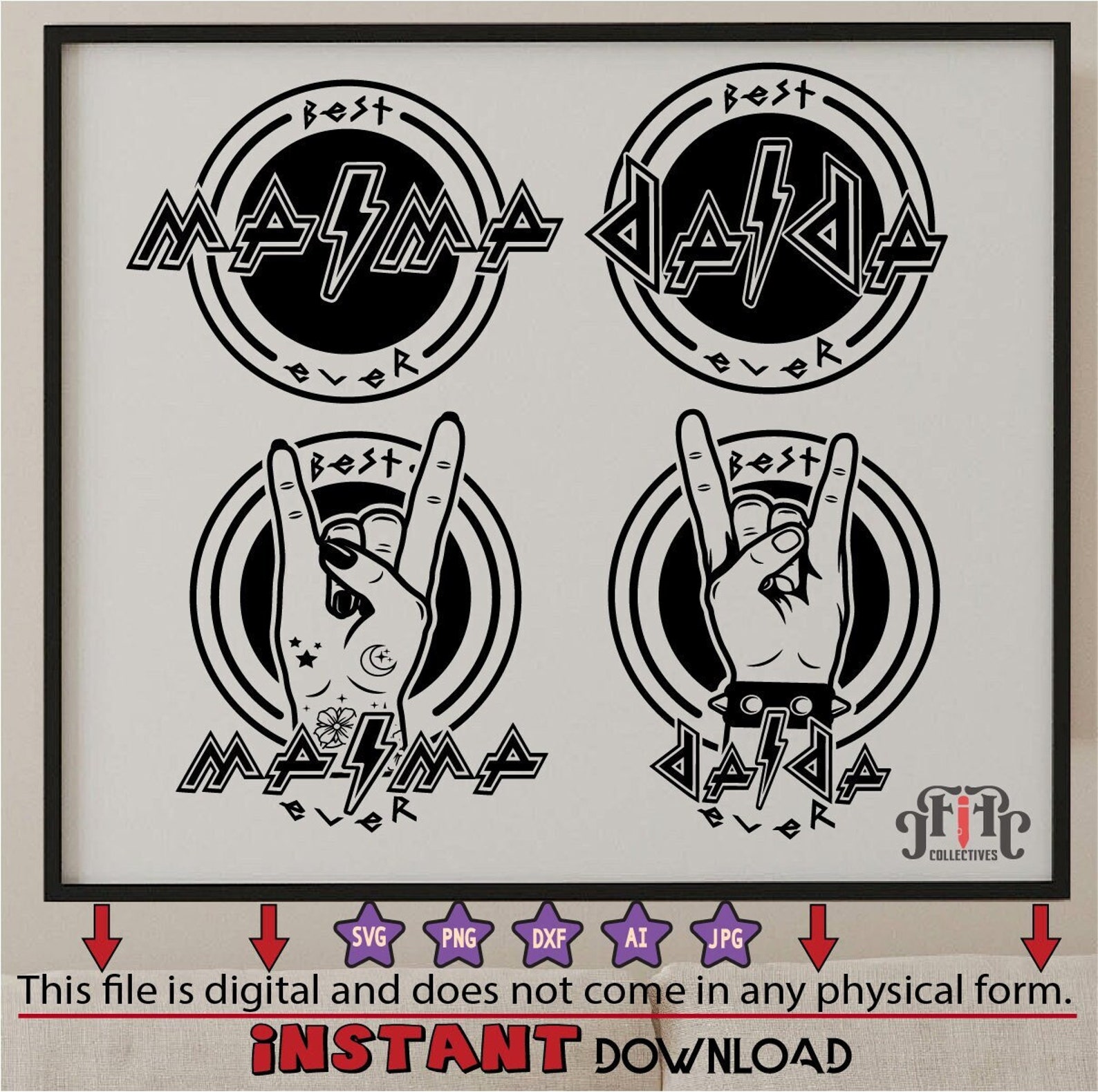 Let's Rock SVG, Lets Rock PNG , Rock Concert Shirt, Mama and Dada Rock ...