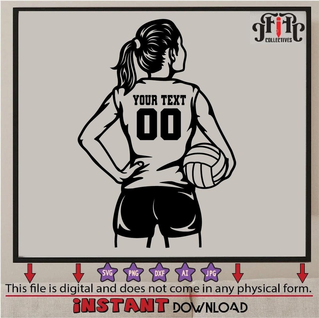 Volleyball Svg | Personalized Name | Volleyball Girl Player Svg ...