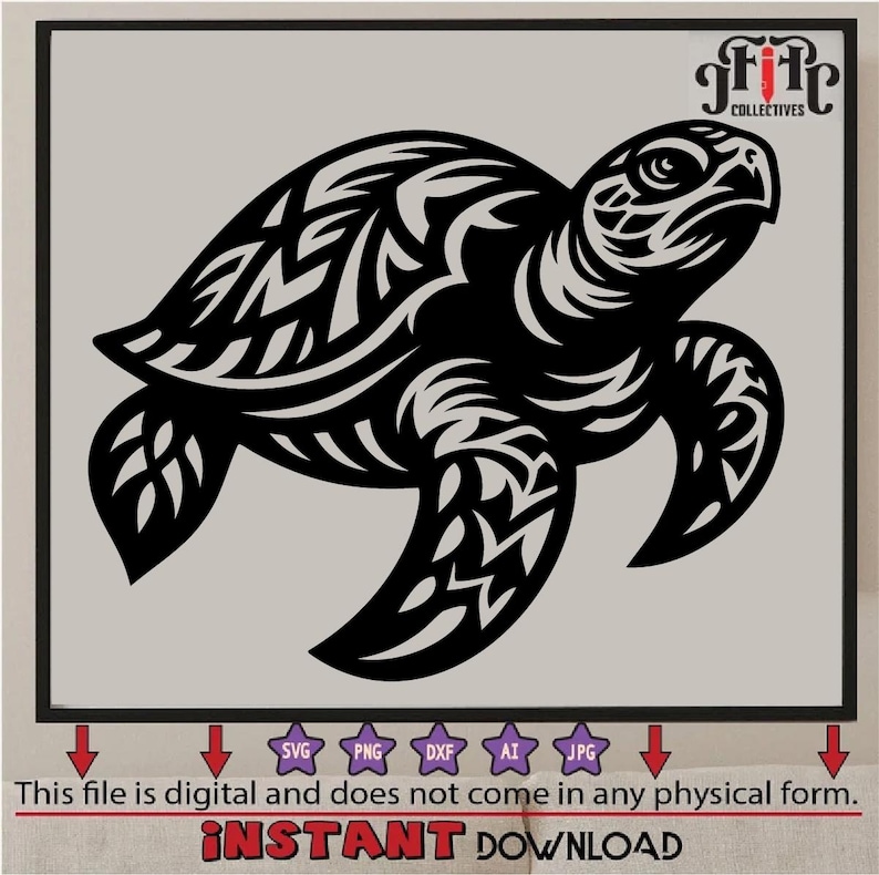 Ocean Majesty: Stunning Sea Turtle SVG - Instant Download for Your ...