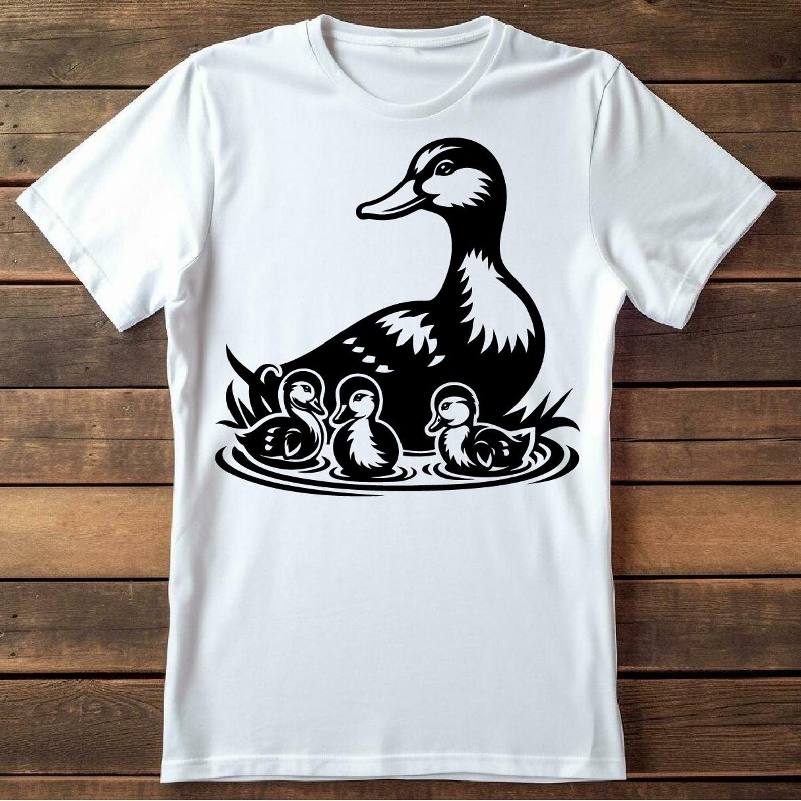 MOTHER DUCK With DUCKLINGS Svg, Duck With Ducklings Svg Files for ...