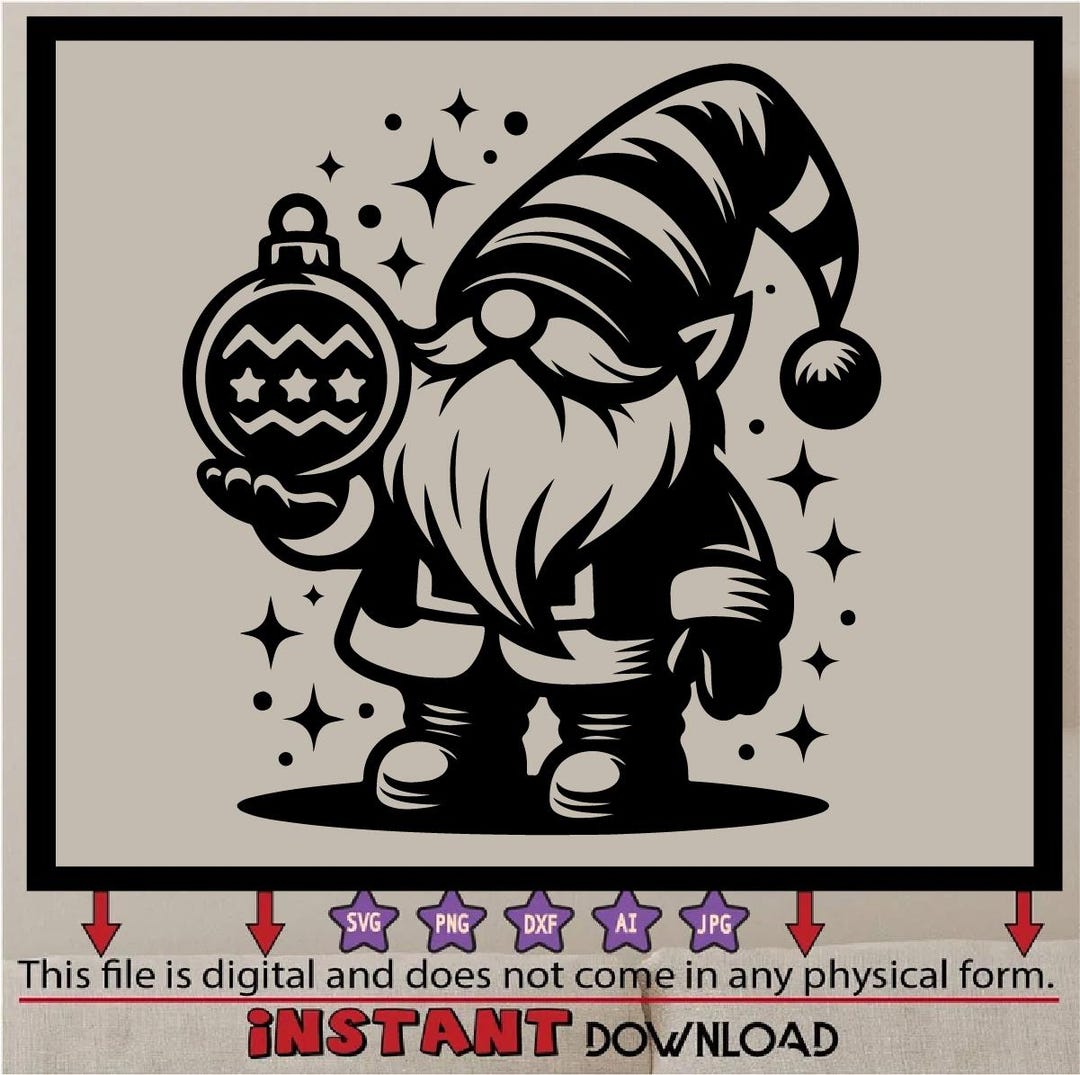 Santa Gnome Christmas SVG | Cute Holiday Gnome Clipart for Cricut ...