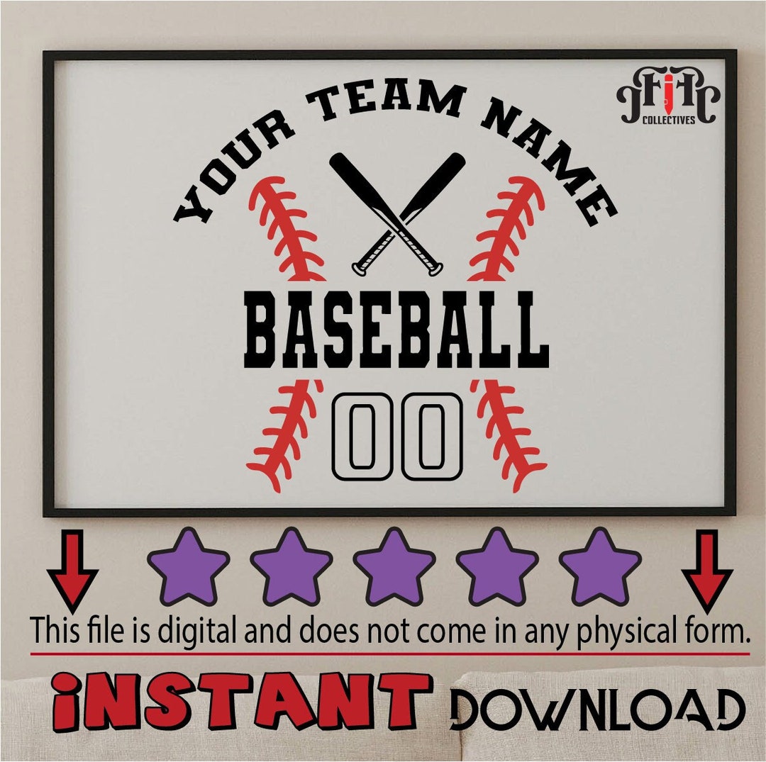 Baseball SVG PNG, Baseball Clip Art, Baseball Player Number Svg ...