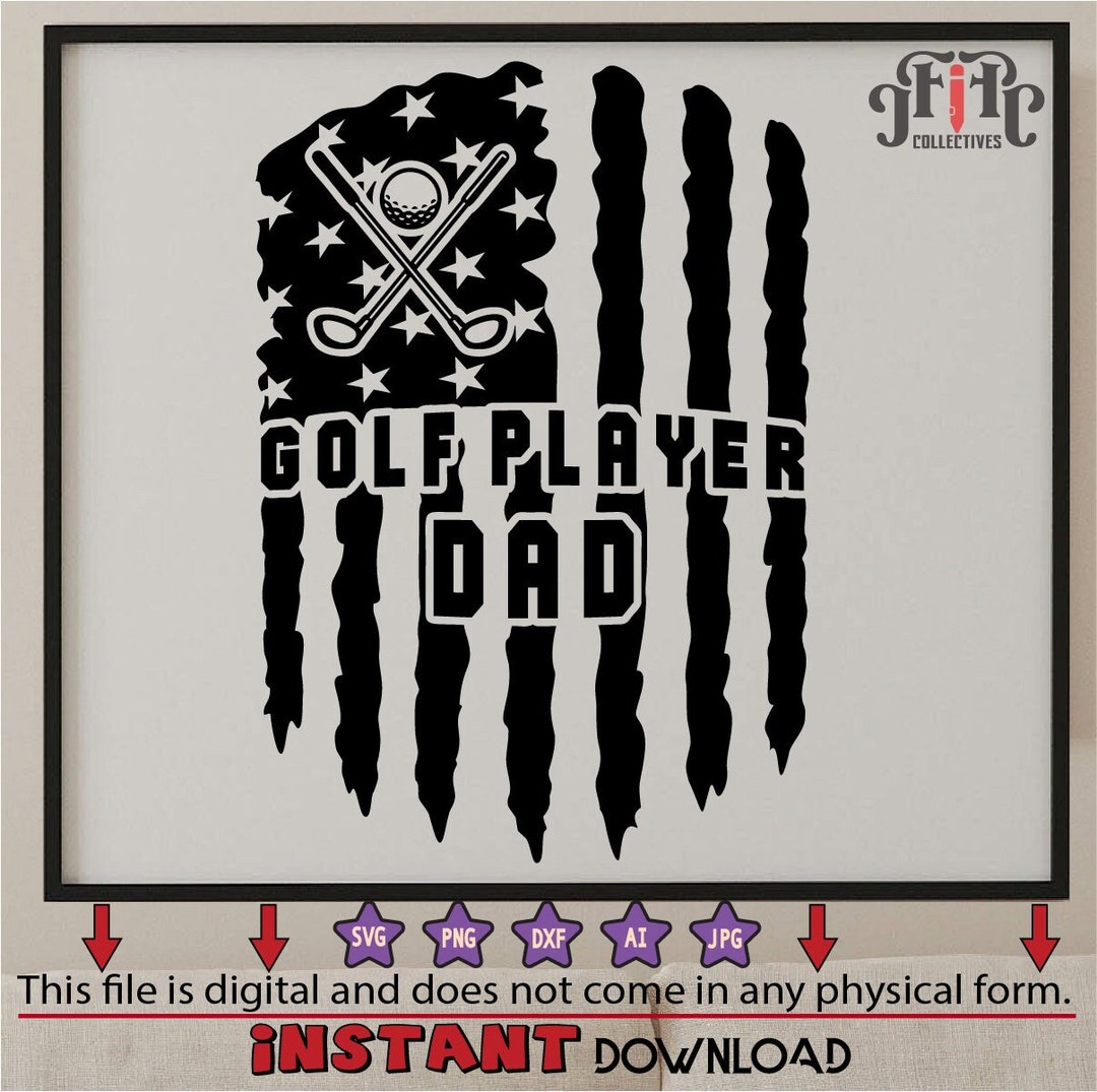US Golf Player Svg, Golf Dad Svg, Golf Clipart, Golf Cutfile, US Golf ...