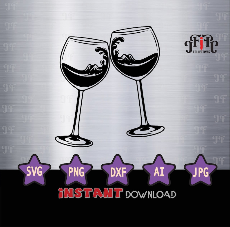 Glass of Wine Svg | Wine Glass Cheers Clipart | Alcohol Drinks Cut File ...