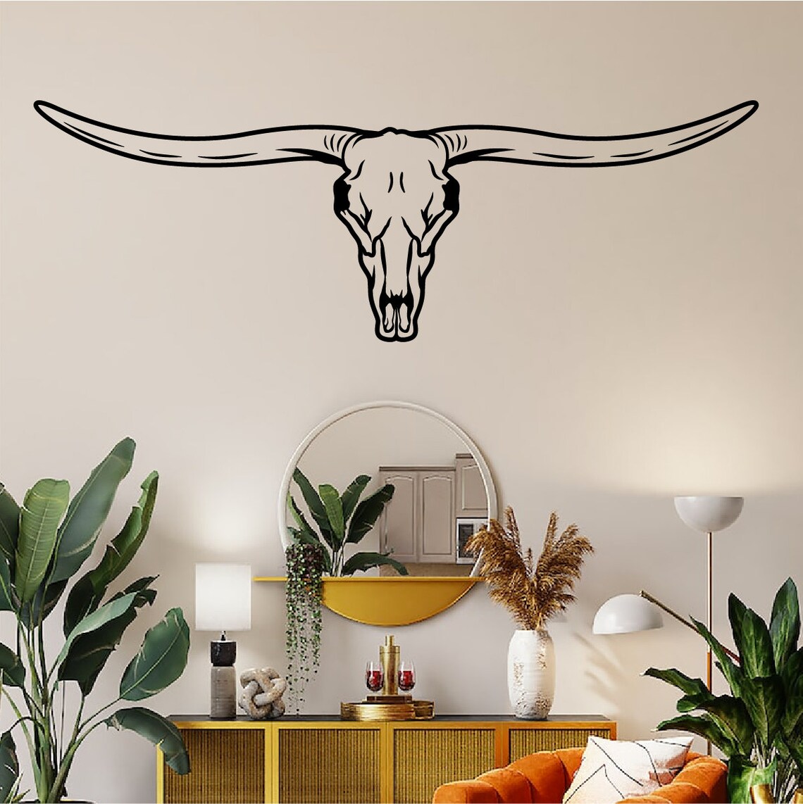Texas Longhorn Cow Skull Svg, Longhorn Flowers Floral Bull Skull Svg ...