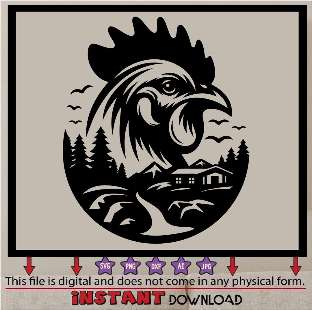 Farm Scene Svg , Chicken Coop Svg, Free Range Chicken Svg Cricut ...