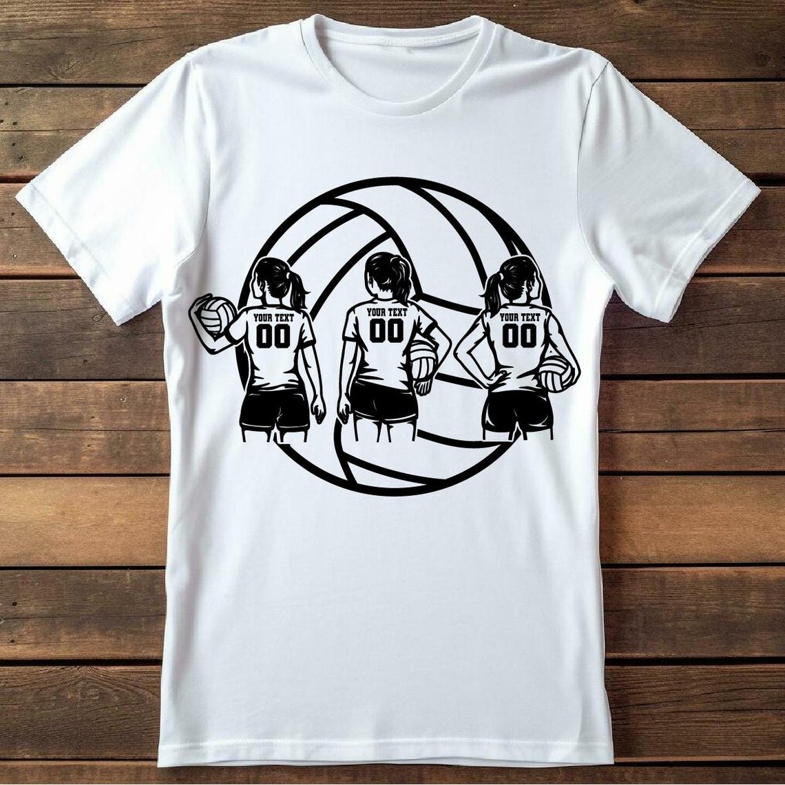 Volleyball Three Player SVG, Volleyball Svg, Volleyball Girl Svg ...