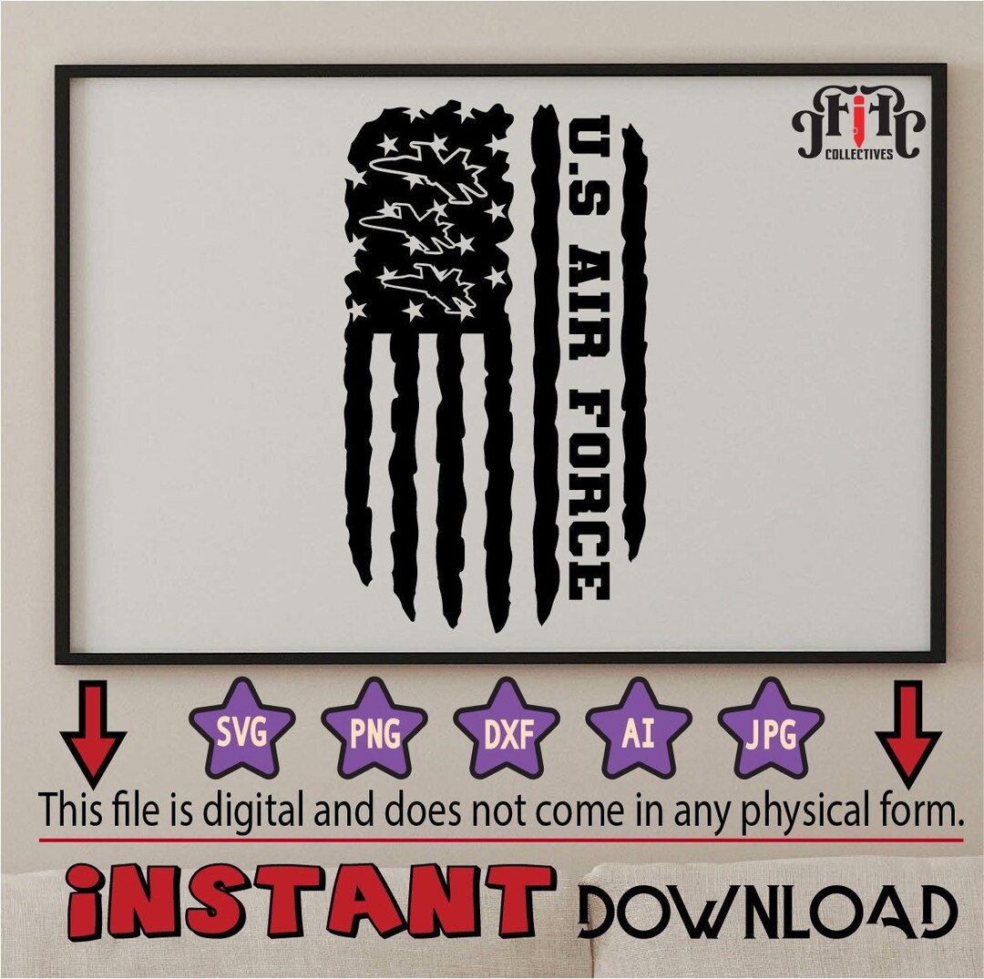 US Air Force Svg, Patriotic US Flag Svg, Air Force Svg, US Air Force ...