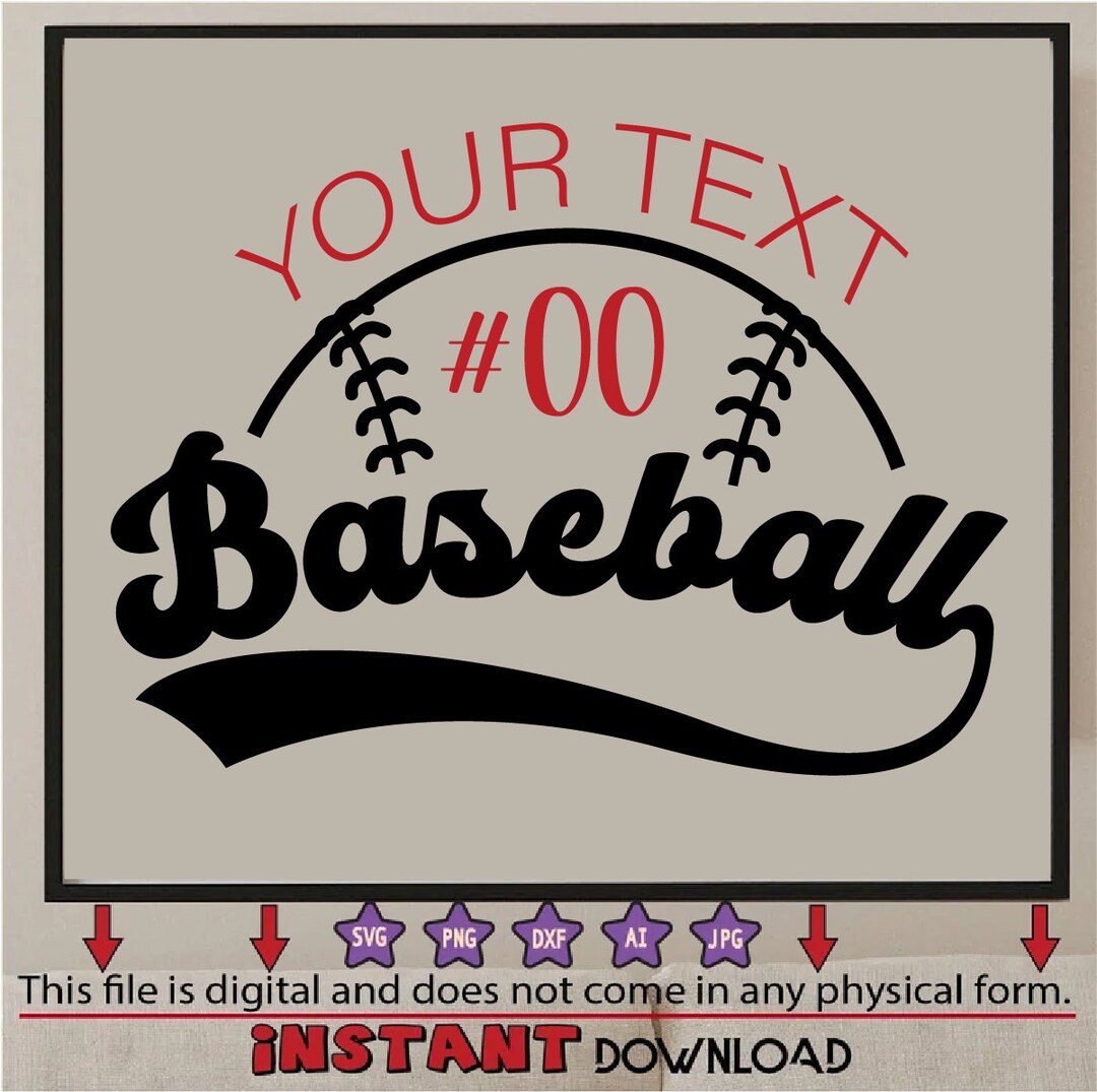 Split Baseball SVG PNG Files for Cutting Machines, Digital Clipart ...