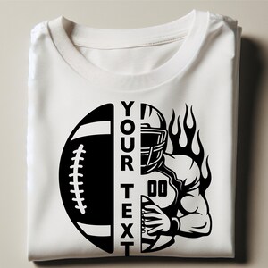 Football Player Half Ball SVG | Sports Silhouette Cut File for Cricut ...