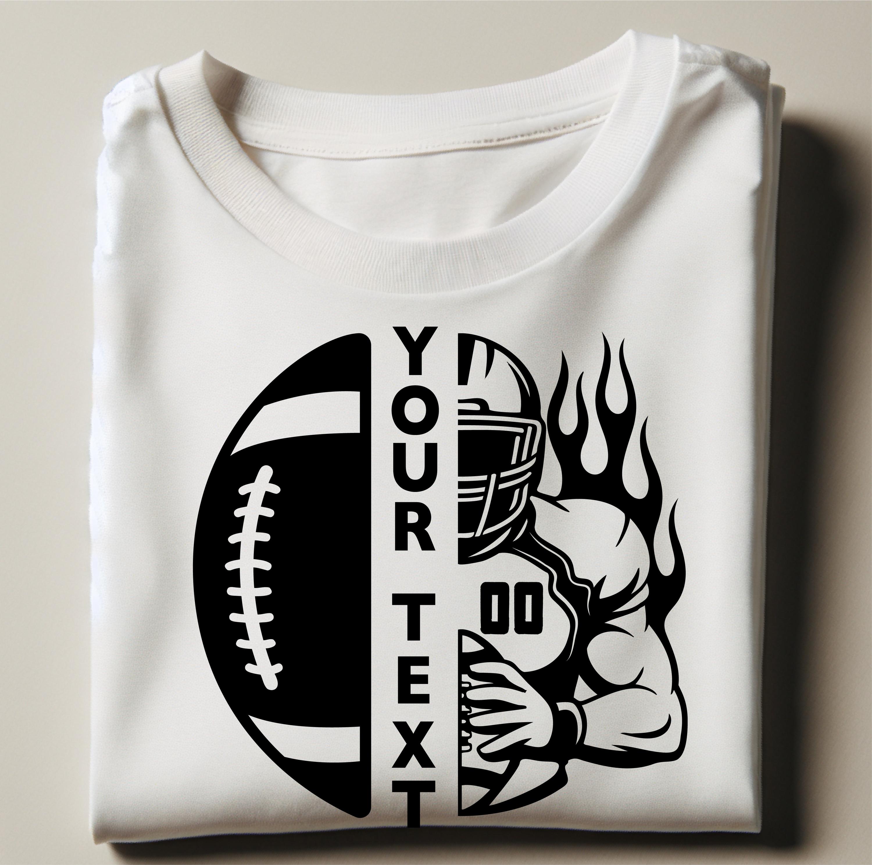 Football Player Half Ball SVG | Sports Silhouette Cut File for Cricut ...