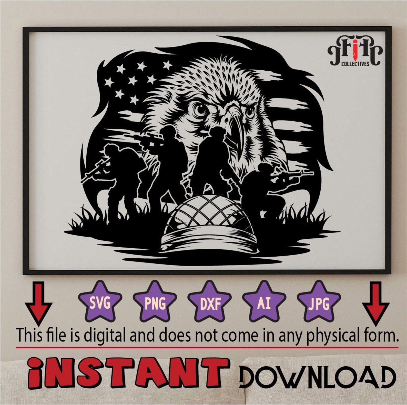 US Patriotic Eagle Soldier Svg | Military Eagle Svg | American Eagle ...