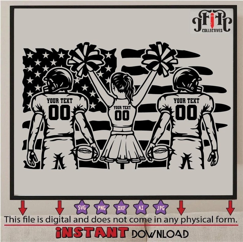 US Football Player Svg | Cheerleader Svg | Football Team Svg ...