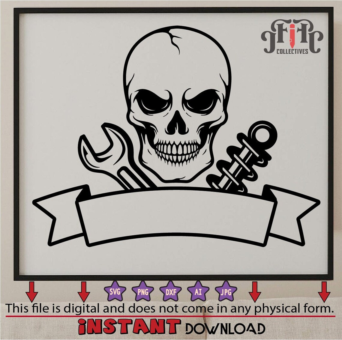 Skull Mechanic Svg Png , Skull Svg , Wrenches Svg , Tools Svg , Repair ...