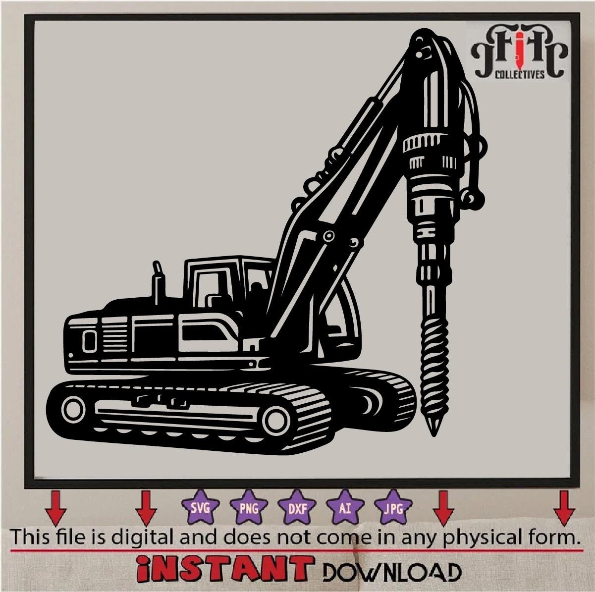 Drilling Vehicle Svg, Drilling Machine Svg, Heavy Equipment Svg ...