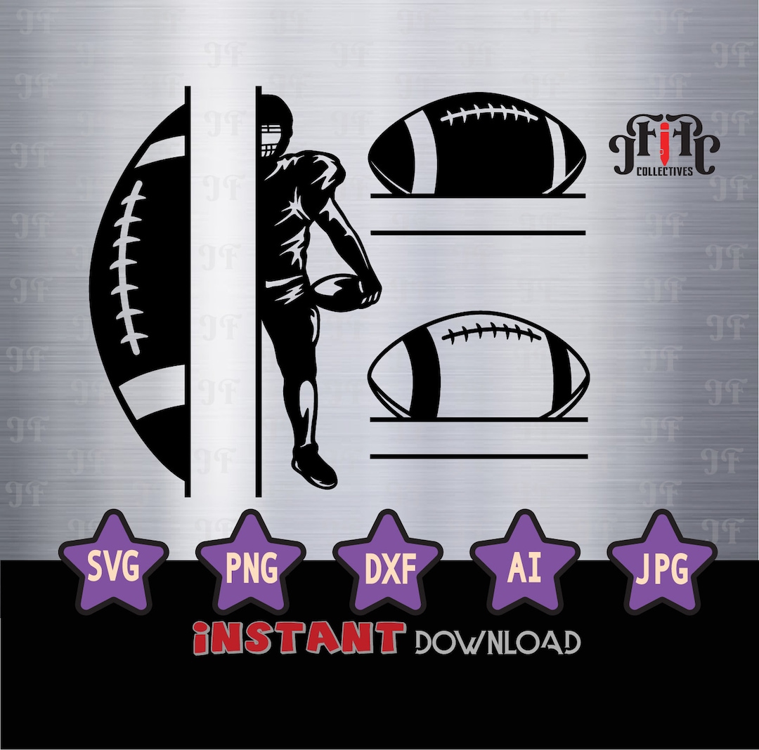 Football Bundle SVG| Football Player SVG| Football Name Frames SVG| Svg ...