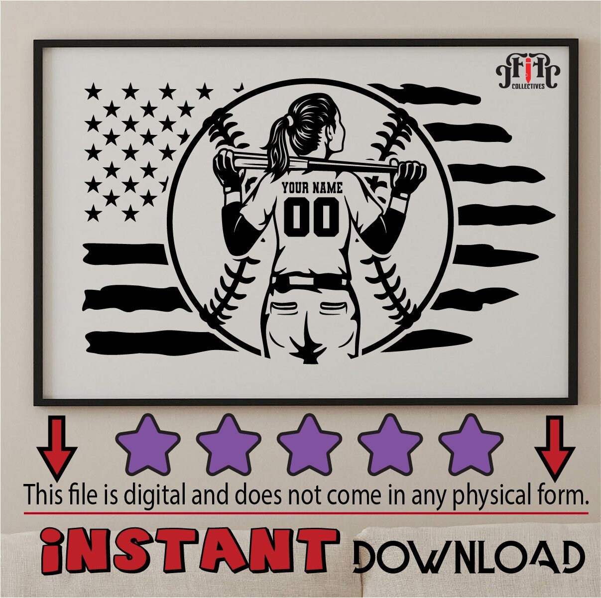 Personalized Name Svg | US Softball Player Svg | Softball Team Svg ...