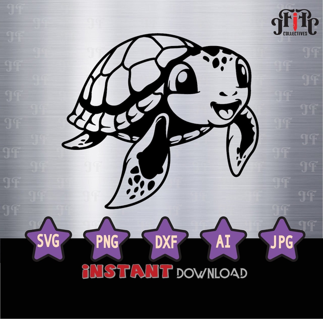 Turtle Svg | Cute Baby Turtle Svg | Sea Animal Svg | Cute Animal Svg ...