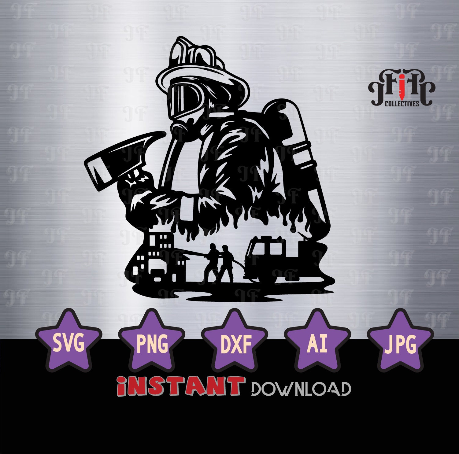 Fire Fighter Dad SVG Firefighter Svg Fireman Svg Dad Life - Etsy