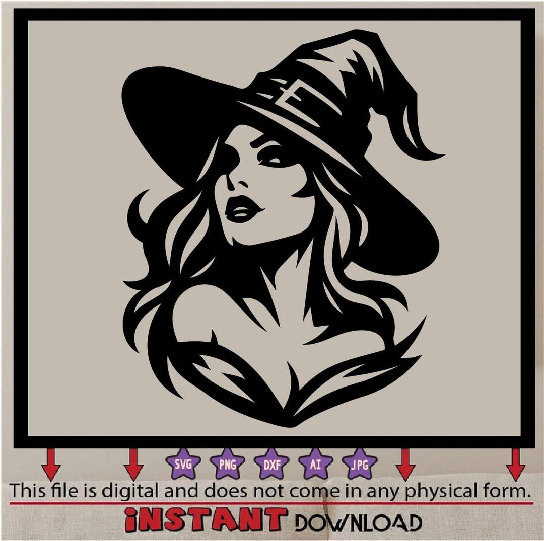 Charmingly Bewitching Witch SVG: Adorable Halloween Design Sexy Witch ...