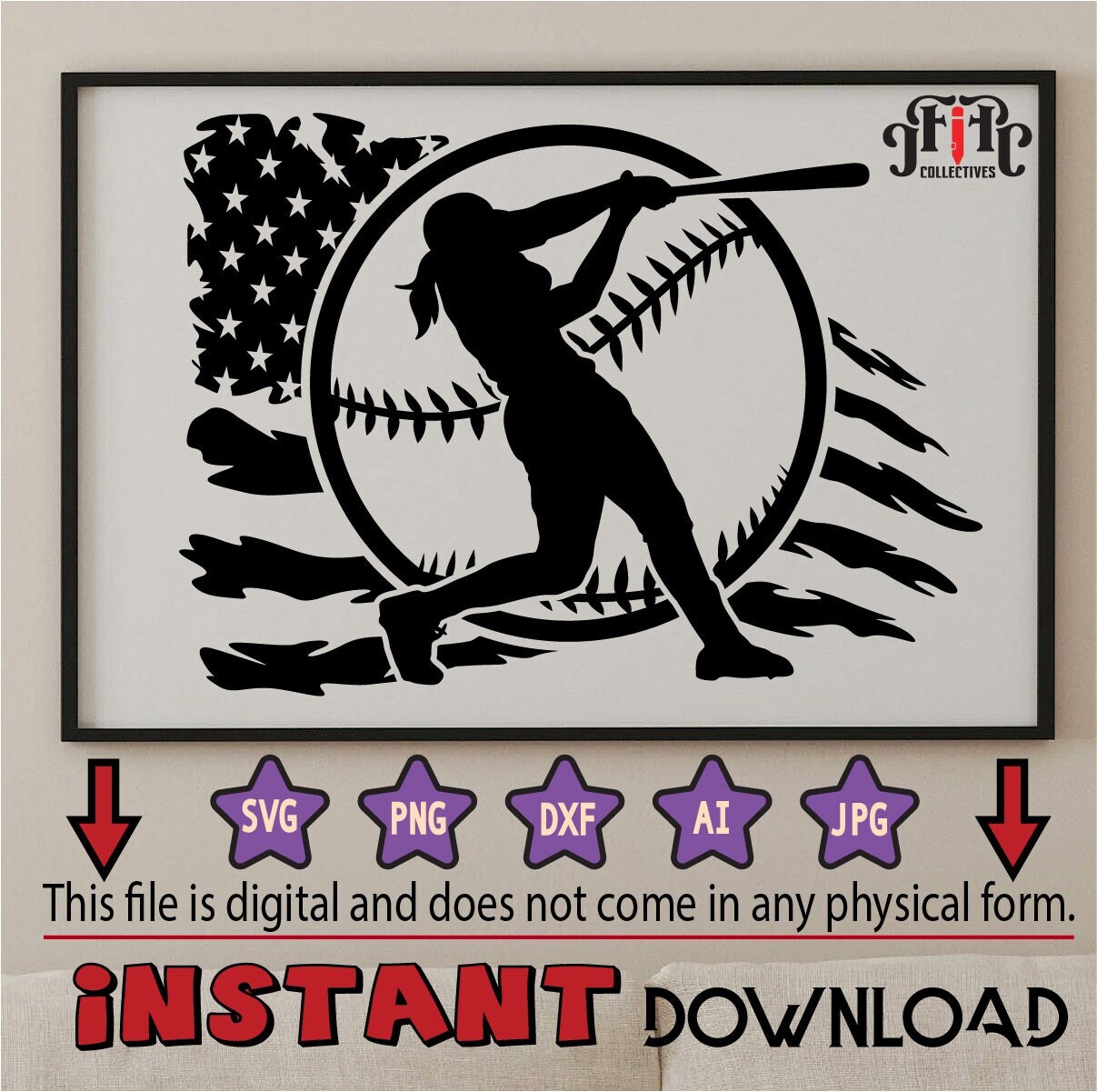 US Softball SVG | Softball SVG | Softball Player Svg | Softball Clipart ...