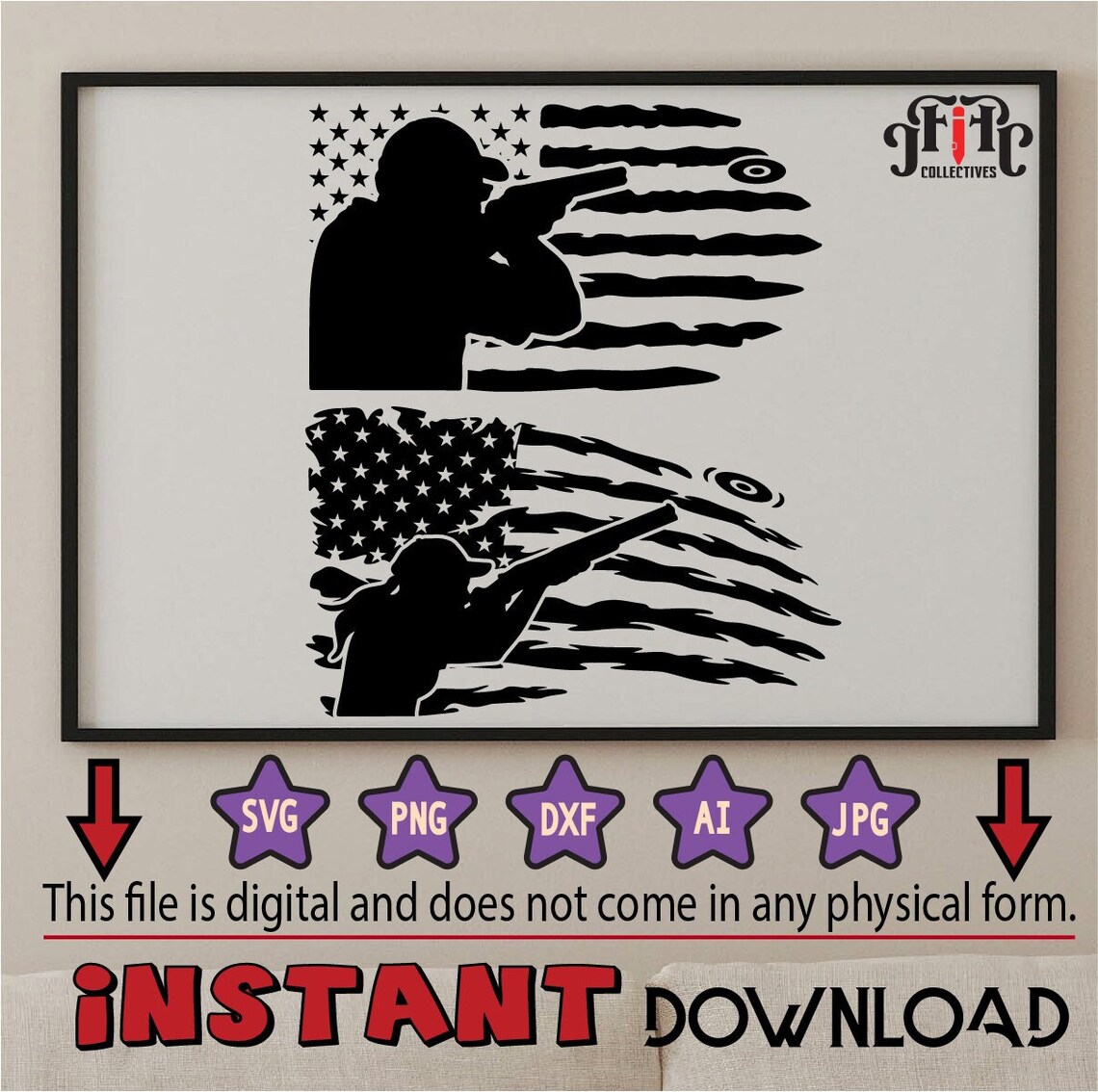 Trap Shooting US Distressed American Flag Clay Pigeon Svg , Clay Target ...