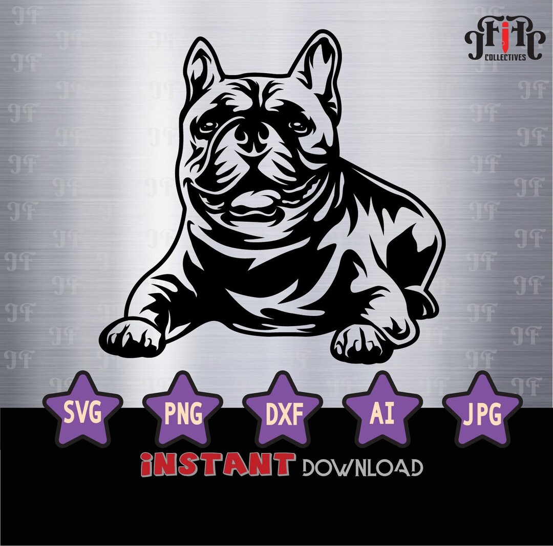 French Bulldog Svg | Frenchie Svg | Funny Dog Clipart | Pet Face Png ...