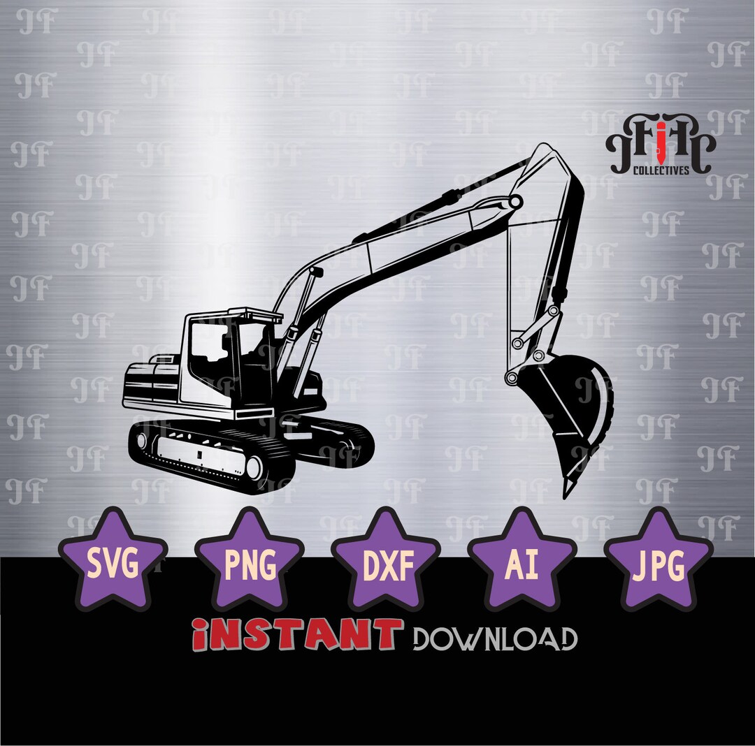 Bagger svg Bagger Clipart Bagger Cutfile Bagger png - Etsy.de