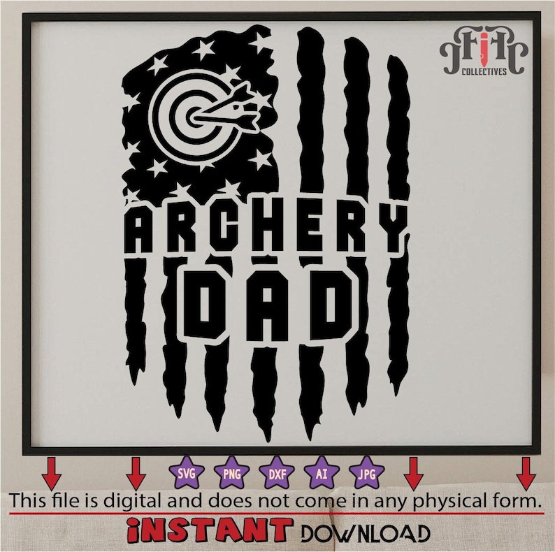 US Distressed Flag Archer Svg, US Archery Dad-cool Archer Design Png ...